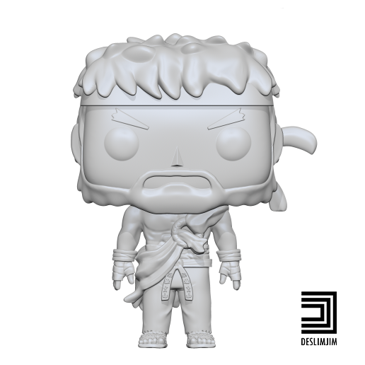 🗝️ RYU STREET FIGHTER 6 FUNKO POP TOYART・ 3D File for 3D printing・Cults