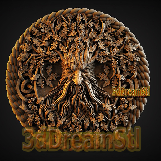 🪵 Forest spirit stl model, cnc router engraver, artcam, aspire, cnc ...