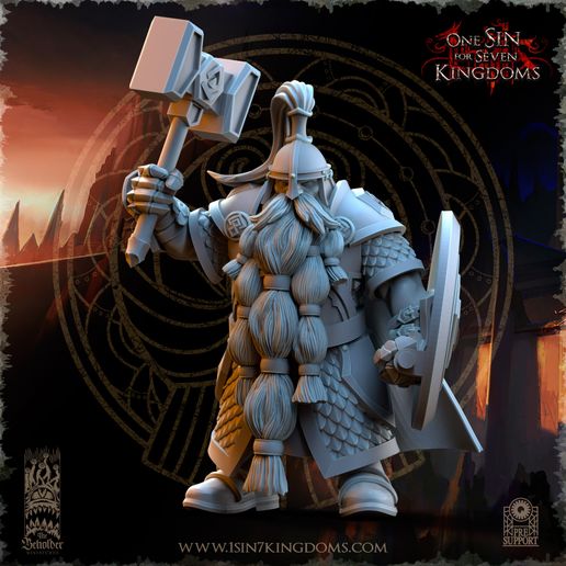 3D file Dwarven Kingdoms Highborn Warriors ⚔️ ・3D printable model to ...