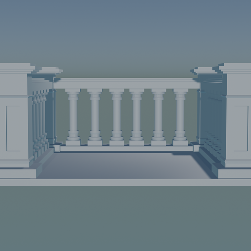 STL file 3D Concrete Balustrade 🚧 (OBJ and 3MF)・3D printing model to ...