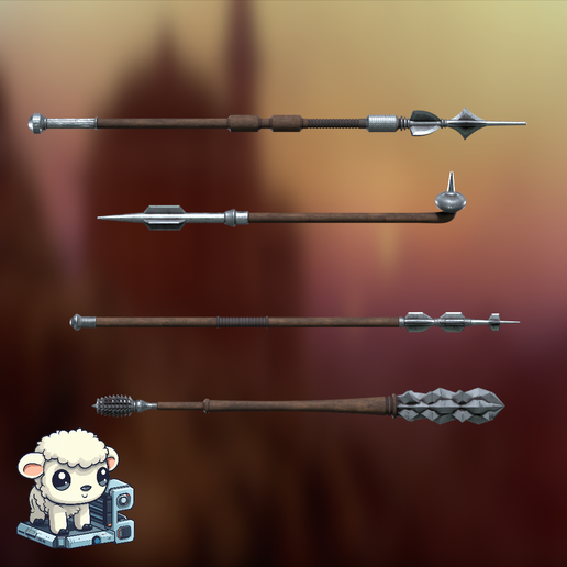 ⭐ Star Wars Gaffi Sticks 4 Pack STL・ 3D File for 3D printing・Cults