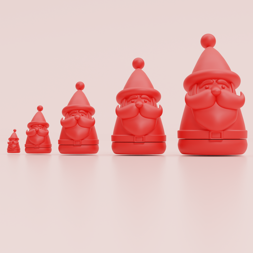 🎄 christmas Santa matryoshka・ STL File for 3D printing・Cults