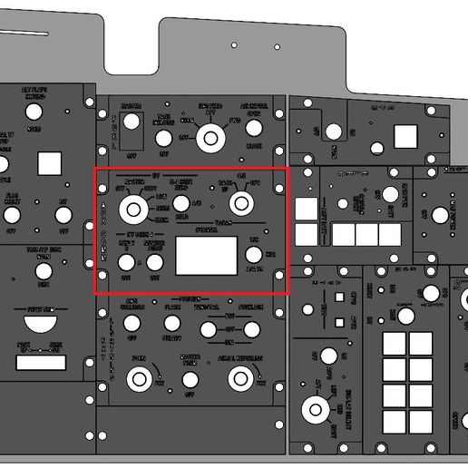 Fichier STL Panneau de commande auxiliaire du cockpit du F-16 🕹️ (DXF ...