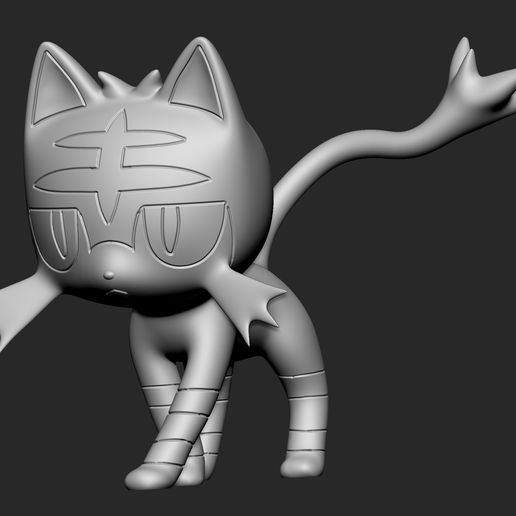 🐉 Pokemon - Litten, Torracat and Incineroar・ STL File for 3D printing・Cults