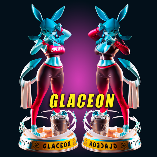 🐉 Glaceon Pokemon Eeveelution Furry 3d print Model・ 3D File for 3D ...