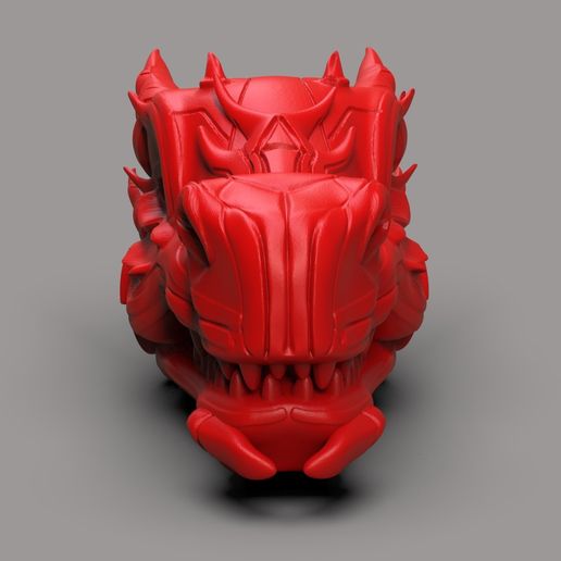 STL file Robot Dragon Head 🤖 ・Model to download and 3D print・Cults