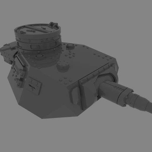💂 LR Three quarter turret・Free 3D File for ・Cults
