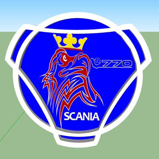 STL file SCANIA LOGO 🎉 ・3D printer design to download・Cults