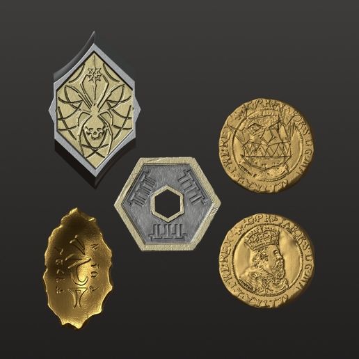 🪙 UNDERDARK COIN HOARD — SERIES BUNDLE・ STL File for 3D printing・Cults