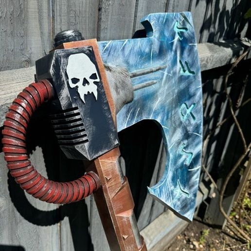 🛰 Space Wolves Inspired Frost Axe・ STL File for 3D printing・Cults
