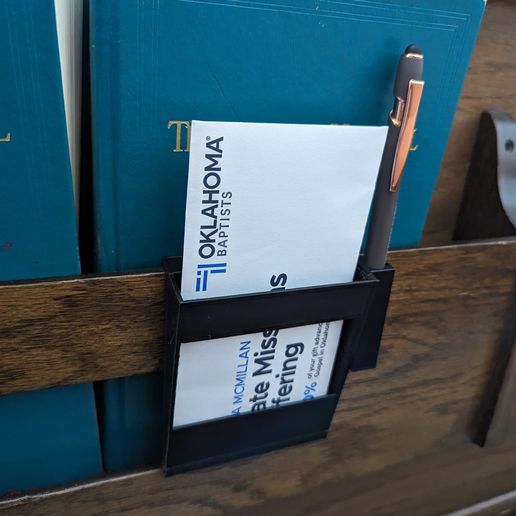 ⛪ Church Pew Card/Envelope & Pen Holder・ STL File for ・Cults