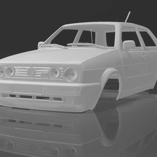 🏌️ VW Golf GTI MK2 Shell Body - Divided Parts for Easy Printing・ STL ...