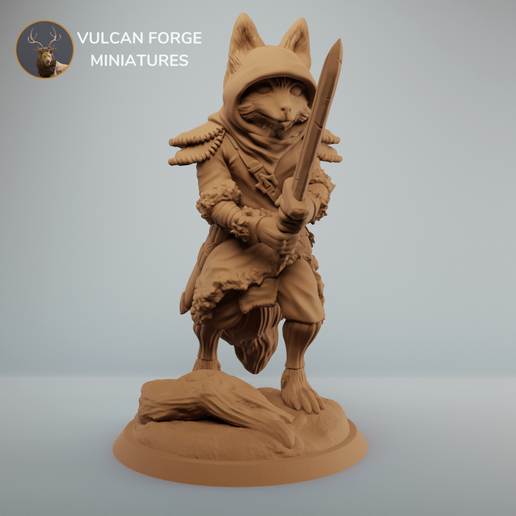3D file Fox scout or ranger with sword and hood pre supported 🦊 ・Model ...
