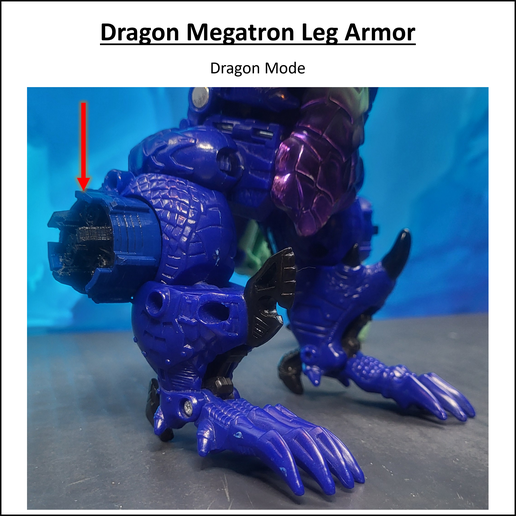 3MF file Transformers Beast Wars / RID2001 Megatron & Cryotek Leg Armor ...