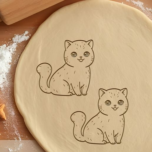🐱 Cat Cookie Cutter, Biscuit Cutter・ STL File for 3D printing・Cults