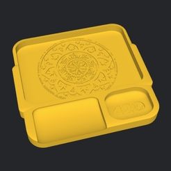 STL file WEED TRAY GRINDERKING ADIHASH ...WEED TRAY 180X180X20MM EASY ...