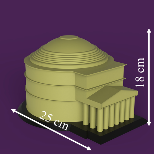 🏛️ Pantheon 3D Printable Model・ STL File for 3D printing・Cults