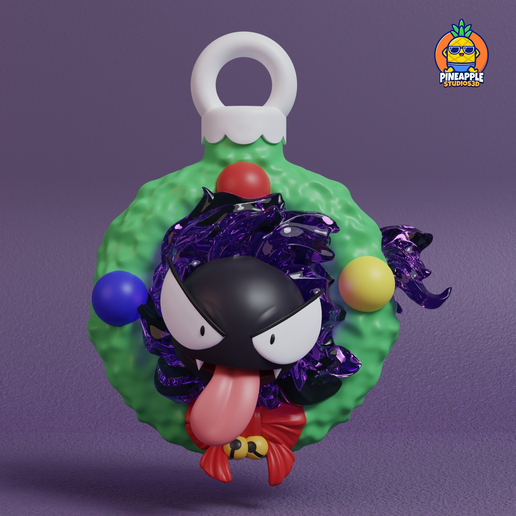 STL file Pokemon - Gastly Christmas Decoration 🐉 ・3D printing template ...