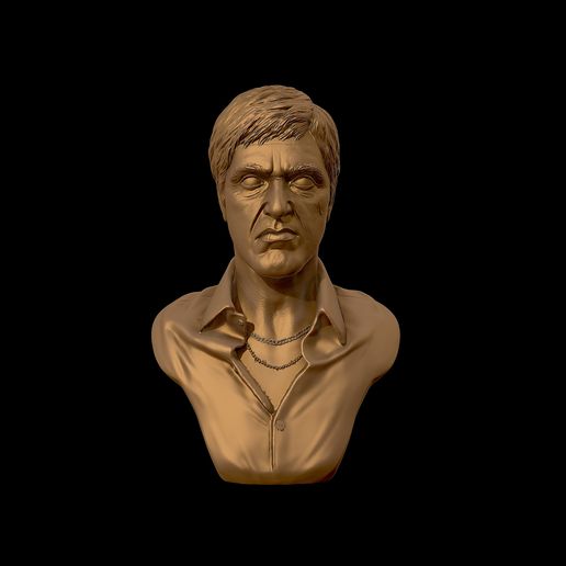 STL file Scarface Alpacino portrait sculpture・3D printable design to download・Cults