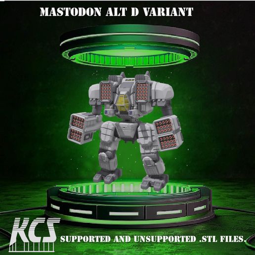 🦣 Battletechnology Mastodon Alt D variant・ STL File for ・Cults