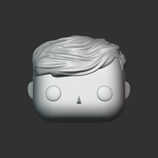 ♂️ A male head in a Funko POP style. A fringe haircut. MH_8-9・ STL File ...
