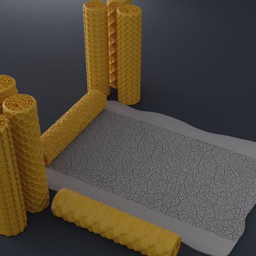 ⚖️ DnD Texture Rollers – Scales and armor・ 3D File for 3D printing・Cults