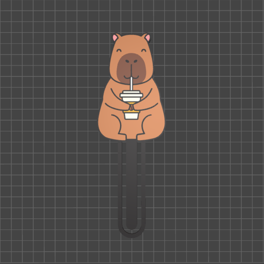 3MF file bookmark capybara / marca paginas capibara 🔖 ・3D printable ...