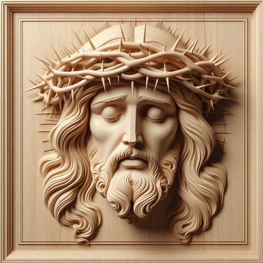 ️ Jesus. Jesus Christ. Christ. Bas-relief for CNC wood carving. Bas ...