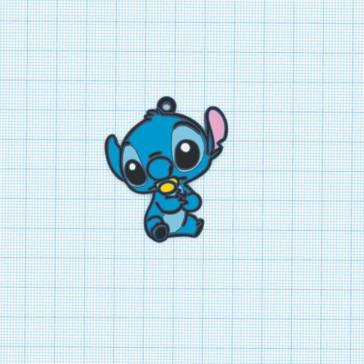 👶 Baby Stitch keychain per layer・ STL File for 3D printing・Cults