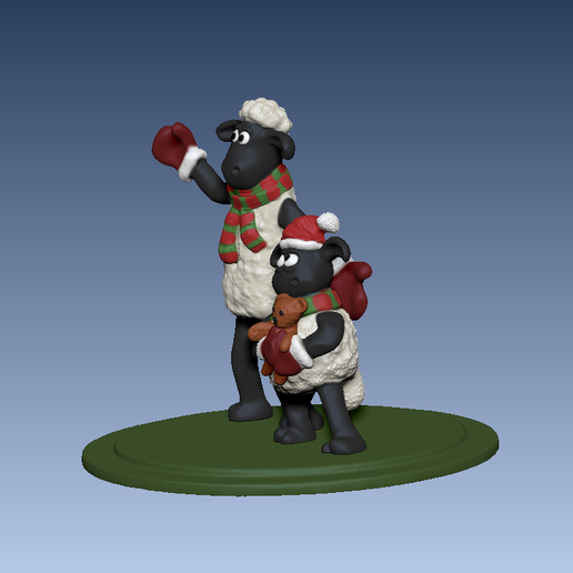 STL file shaun the sheep and timmy for the christmas 🐑 ・3D printable ...