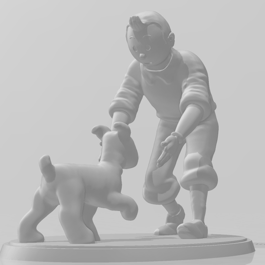 STL file tintin et milou 👾 ・3D printing model to download・Cults