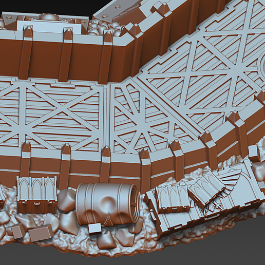 🎲 » Wall of agony « Modular Defense Line 28mm・ STL File for ・Cults