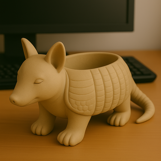 🪴 Armadillo Planter – Unique 3D Printed Animal Flower Pot・ STL File for ...