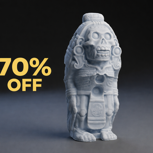 💀 Ancient Tribal Skull Idol Statue Archaeological Artifact – 3d Print ...