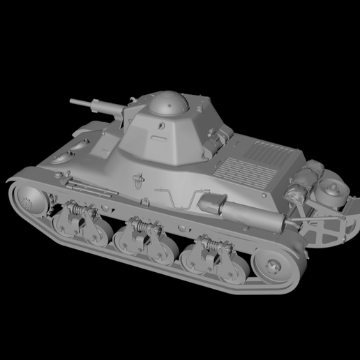 🪖 Modelo 3D del tanque francés H-39・Archivo OBJ para Impresión 3D・Cults