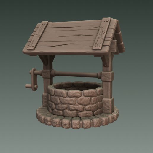 🎲 RPG PROPS - Stone Well (32mm scale)・ STL File for 3D printing・Cults