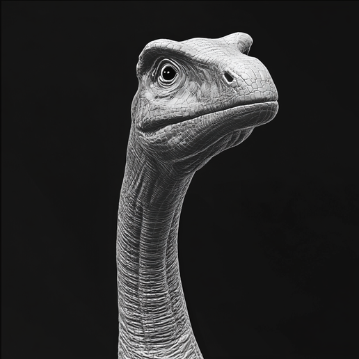 🦖 Long-Neck Dinosaur Head Relief Sculpture・ STL File for 3D printing ...