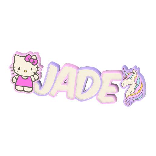 👋 First name LED TO ASSEMBLE Jade Hello Kitty・ STL File for 3D printing ...