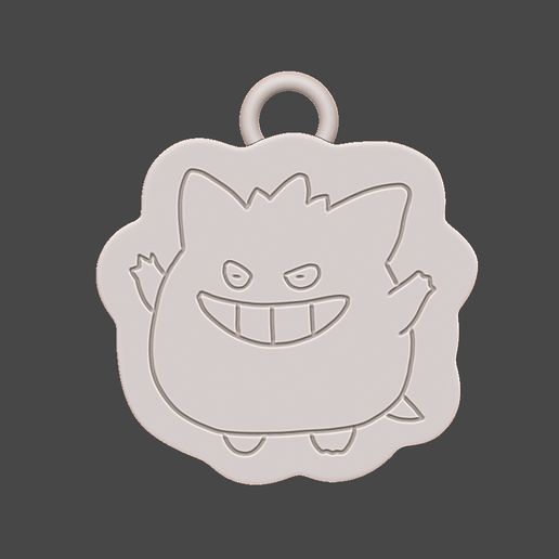 Archivo STL LLAVERO POKEMON CHIBI GASTLY,HAUNTER Y GENGAR ( EASY PRINT ...