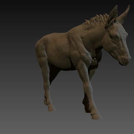 STL file Donkey 3d print 🐎 (OBJ)・3D printable model to download・Cults