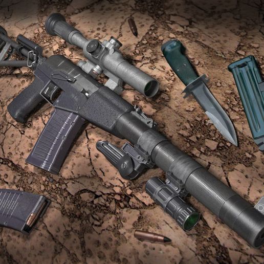 Archivo STEP Russian special forces assault rifle 9X39 cal replica in 1 ...