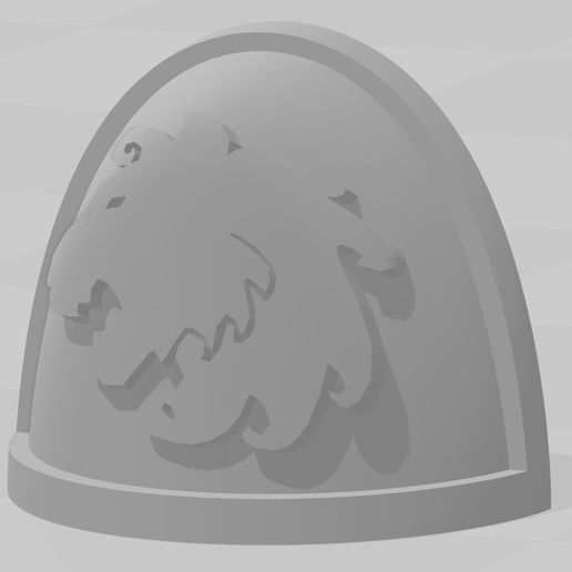🛰 Amphibious Space Infantry, Shoulder Pad - Lion Emblem・Free STL File ...