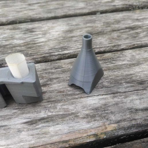 🆓 Paper Cartridge Powder Funnel・Free STL File for 3D printing・Cults