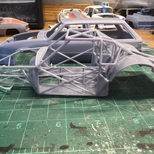 🖼️ double frame rail outlaw chassis for Nahuel foxbody drag racing 1/25 ...