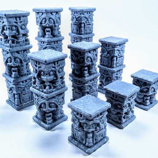 3D file Totem Guardian Pillar Set 🎲 ・3D print model to download・Cults