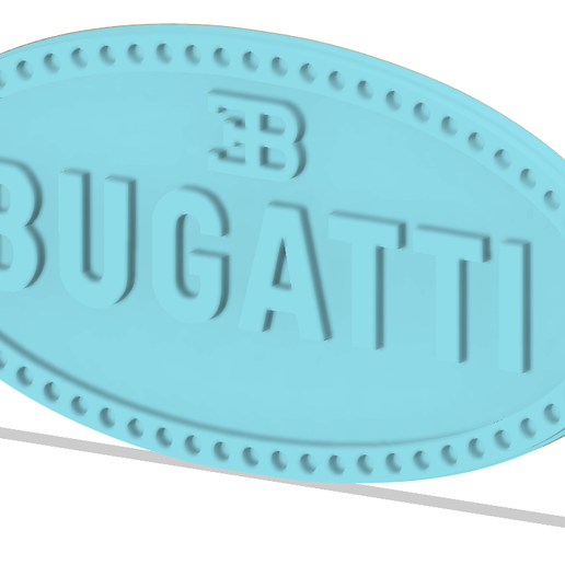 STL file Bugatti Logo Badge 📛 ・Model to download and 3D print・Cults
