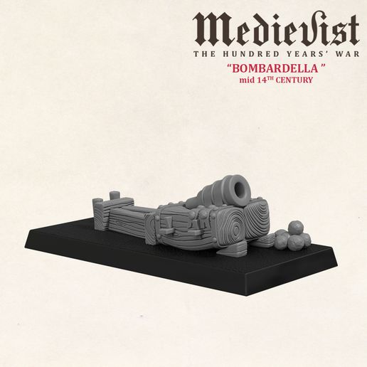 🔫 Bombardella, first european medieval cannon・ 3D File for 3D printing ...