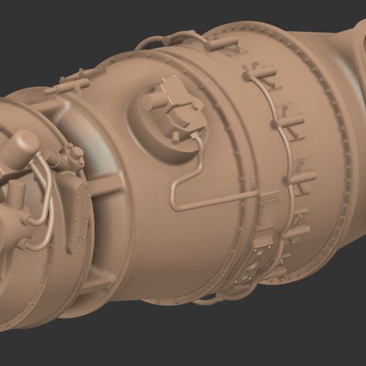 🌆 Pratt & Whitney PT6C turbine engine・ STL File for 3D printing・Cults