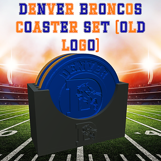 👴 Denver Broncos Coaster (Old Logo) NFL・ STL File for 3D printing・Cults