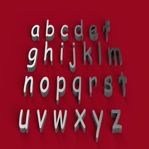 3d letter a lowercase